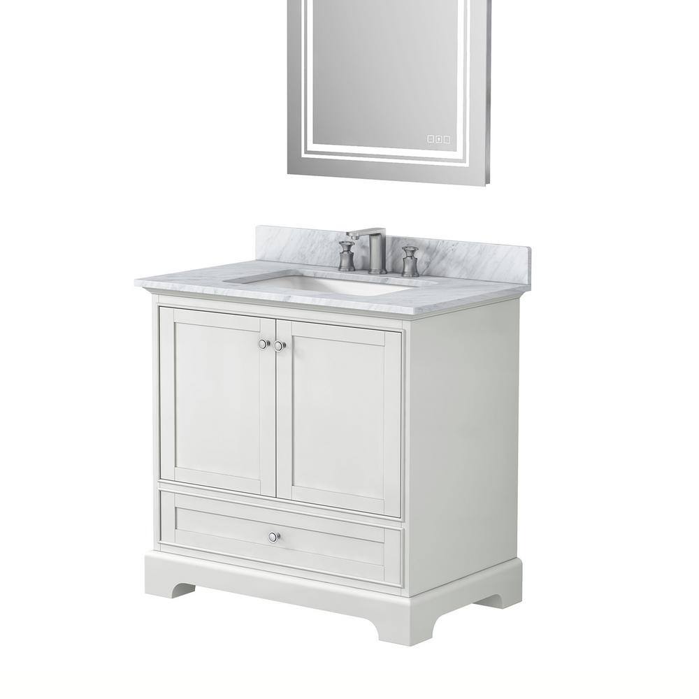 FAMYYT 36 in. W x 22 in. D x 34.65 in. H Single Sink Freestanding Bath ...