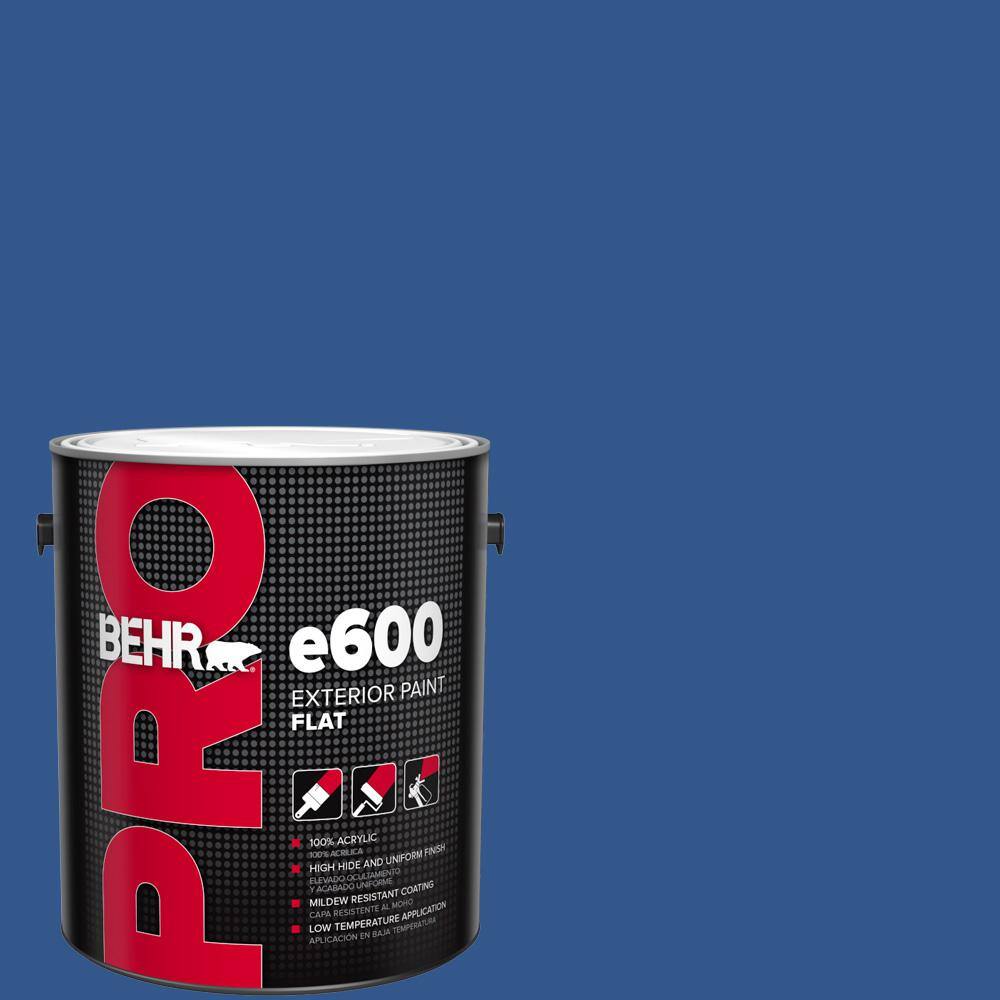 BEHR PRO 1 gal. #PPU15-03 Dark Cobalt Blue Flat Exterior Paint PR61301 ...