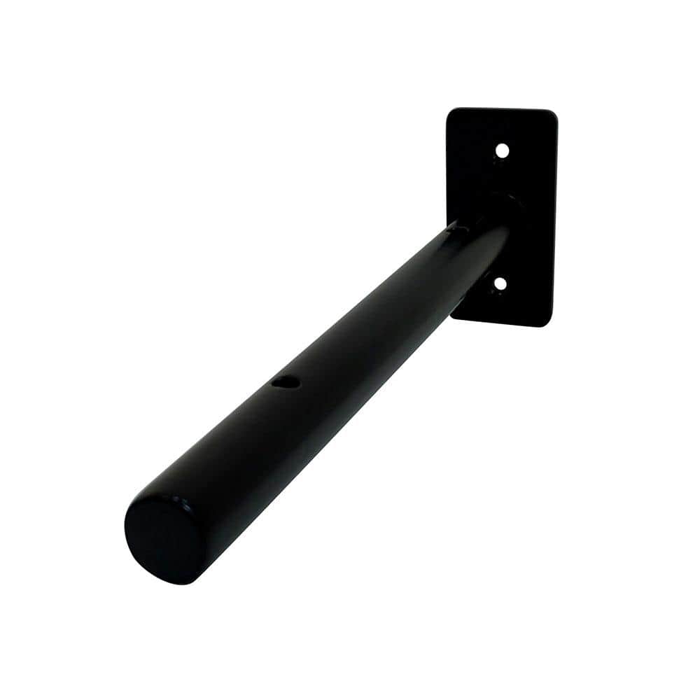 Home Decorators Collection 9.25 in. Round Post Bracket, Matte Black ...