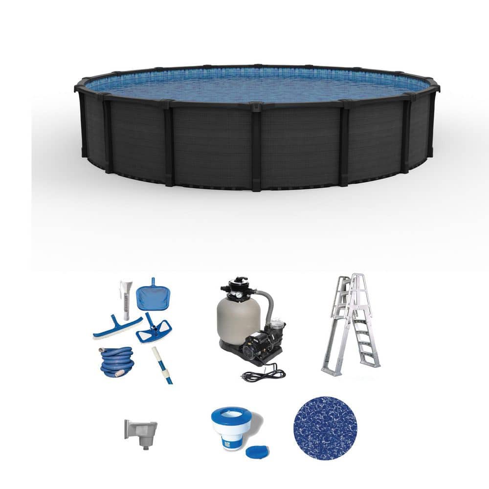 SUNLAB Bimini 18 ft. Round 52 in. Deep Hard Sided Above Ground Standard ...
