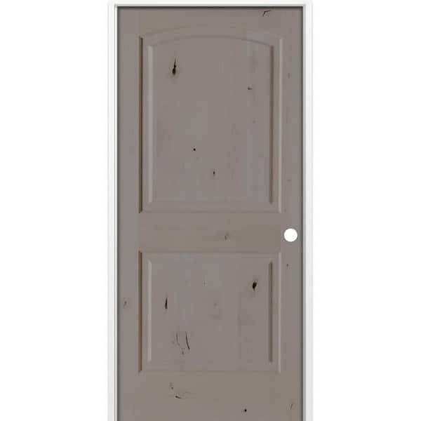 Krosswood Doors 18 in. x 80 in. Rustic 2-Panel Arch Top Left-Hand ...