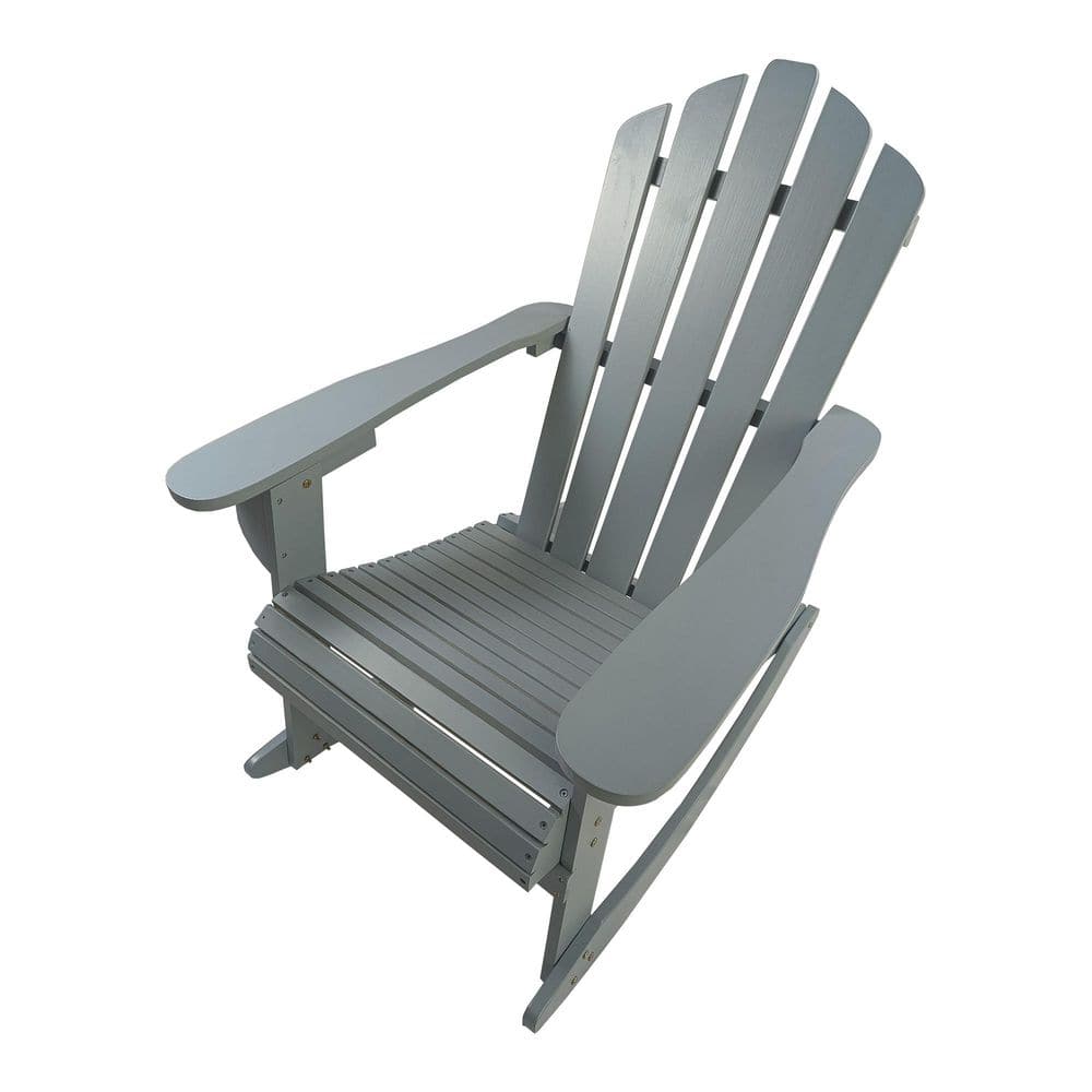 Grey Wood Adirondack Chair (Set of 1) GEEKK-GH - The Home Depot