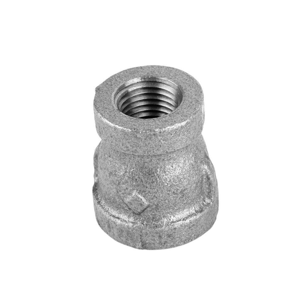 STZ 3/8 in. x 1/4 in. Black Malleable Iron Reducing Coupling Fitting ...