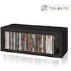 Way Basics zBoard Black Wood Grain Stackable CD Rack Storage Shelf WB ...