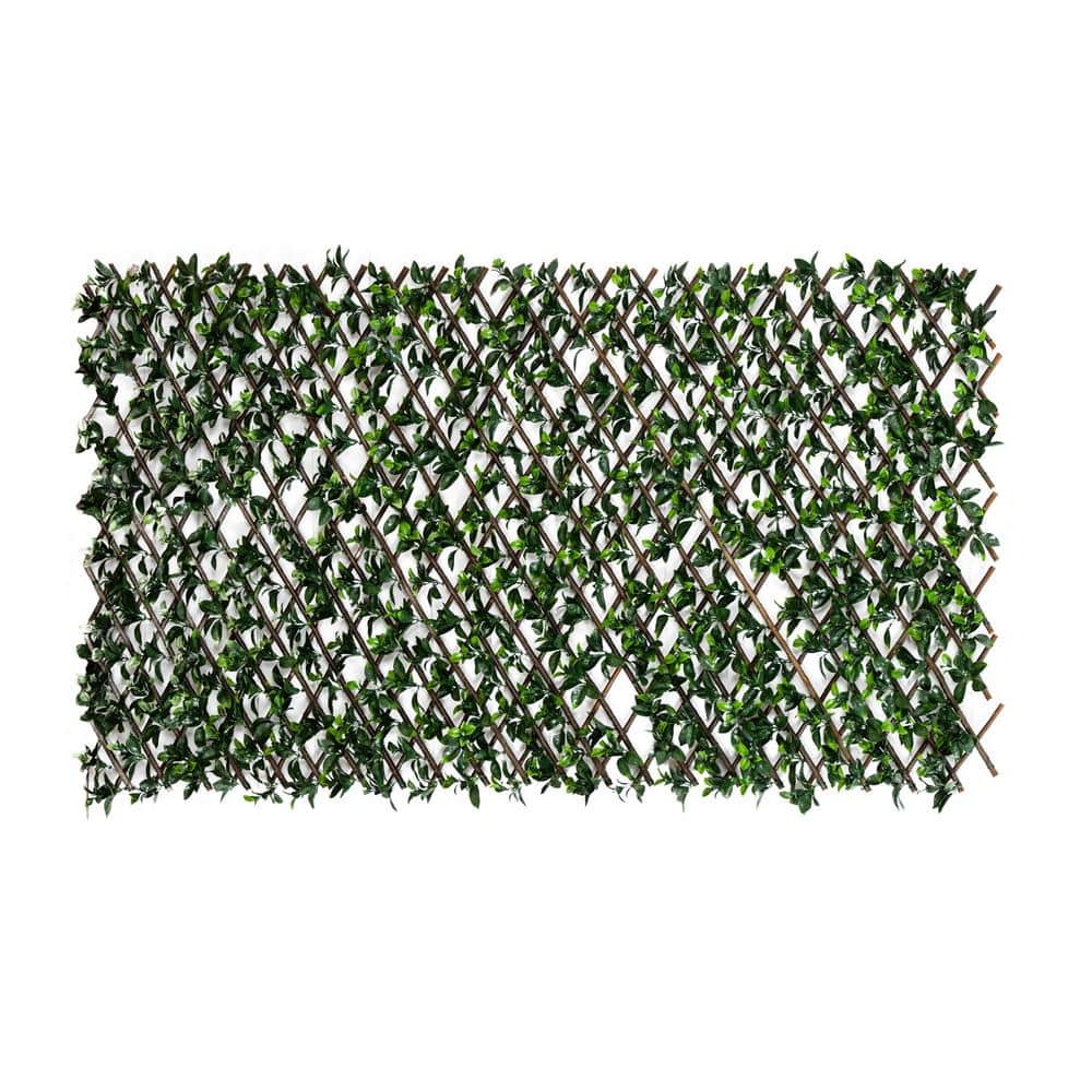 Nearly Natural 40 in. x 80 in. Artificial Gardenia Vine Expandable ...