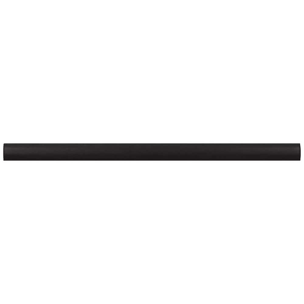 Apollo Tile Arte Black 0.47 in. x 7.87 in. Matte Ceramic Pencil Tile ...