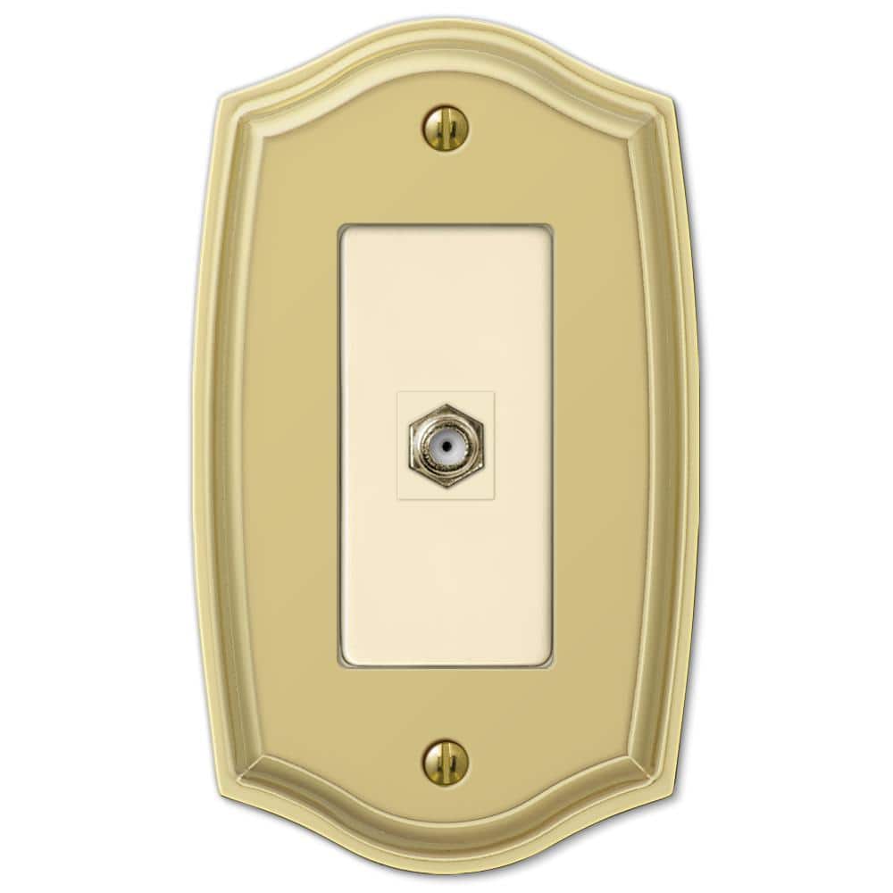 AMERELLE Vineyard 1 Gang Coax Steel Wall Plate - Polished Brass 159CXBR ...