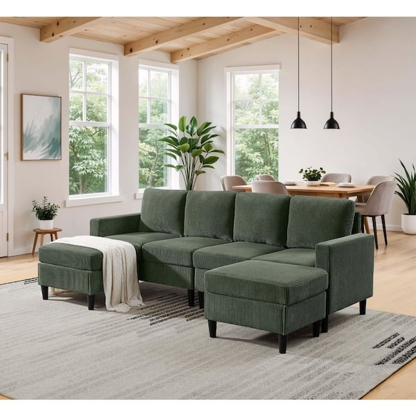 Dark Green Sectional Sofa