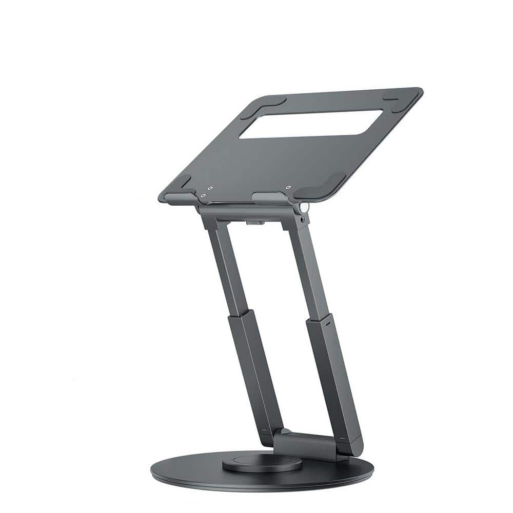 Yichuhaoxi Telescopic 10-17 in. Laptop Stand with 360° Swivel Base, Sit ...