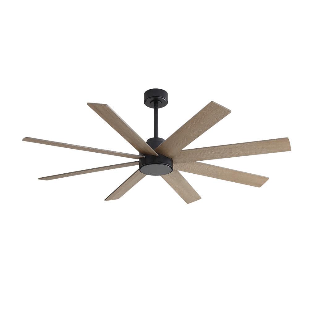 MLiAN 72 in. 8-Plywood Blades Black and Light Gray Indoor Ceiling Fan ...