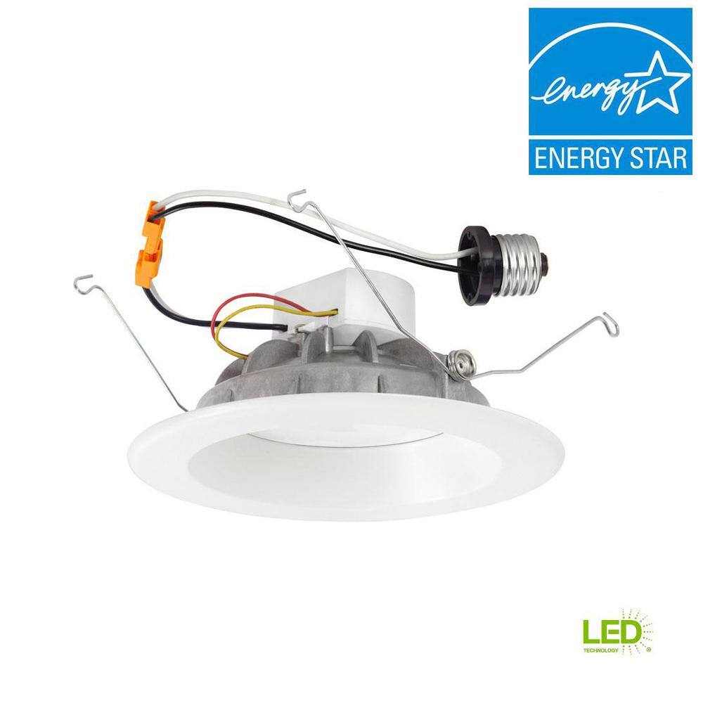 EnviroLite 6 in. White Recessed LED Ceiling Light with Magnetic Trim ...