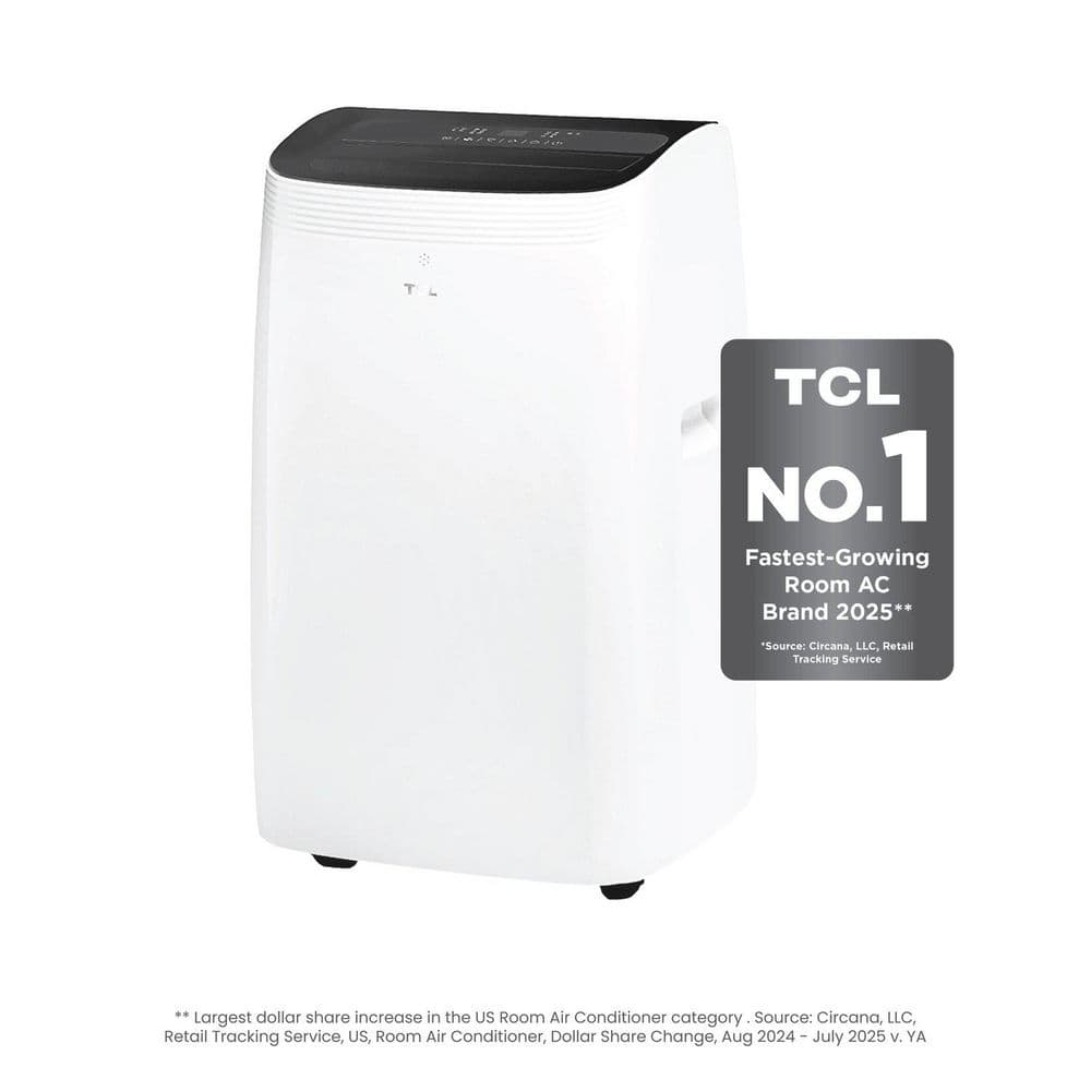 TCL Q-Series 10,000 BTU (DOE) Portable Inverter Air Conditioner Cools ...