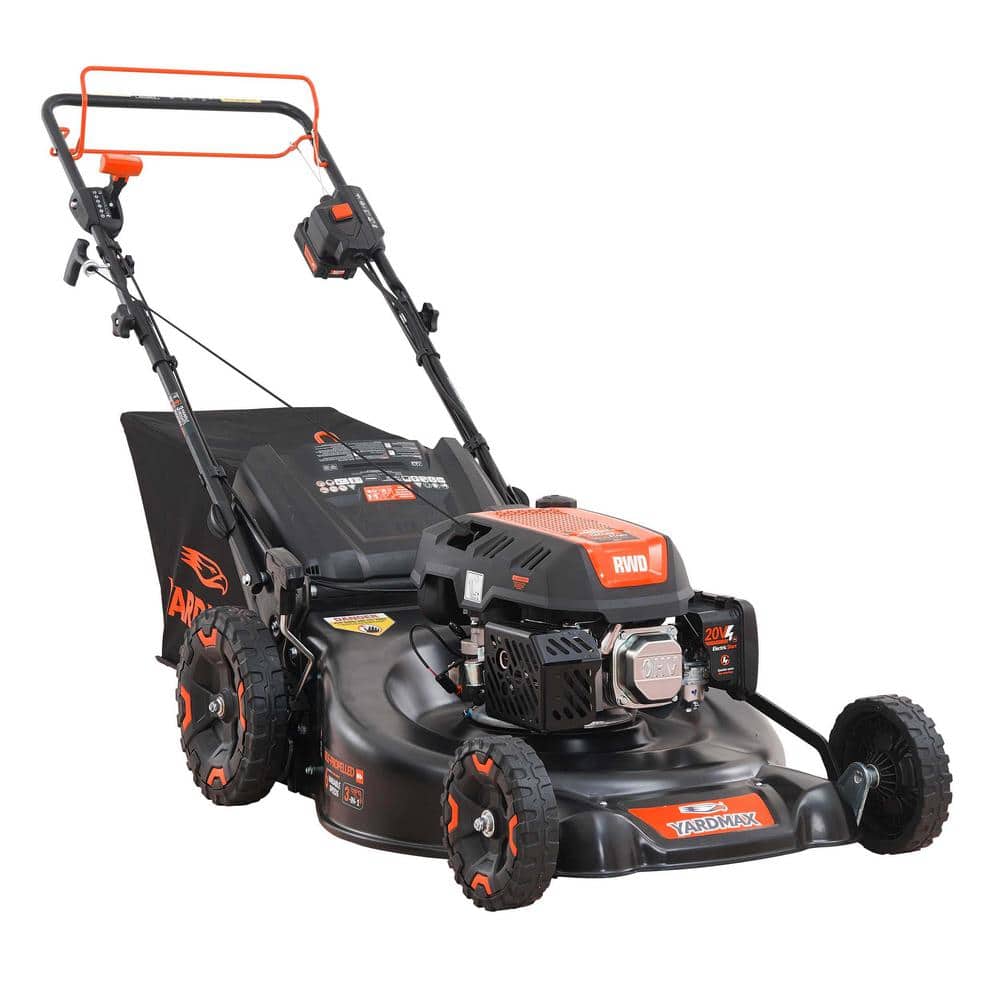 YARDMAX 24 in. 201cc Electric Start SELECT PACE 6 Speed CVT High Wheel ...