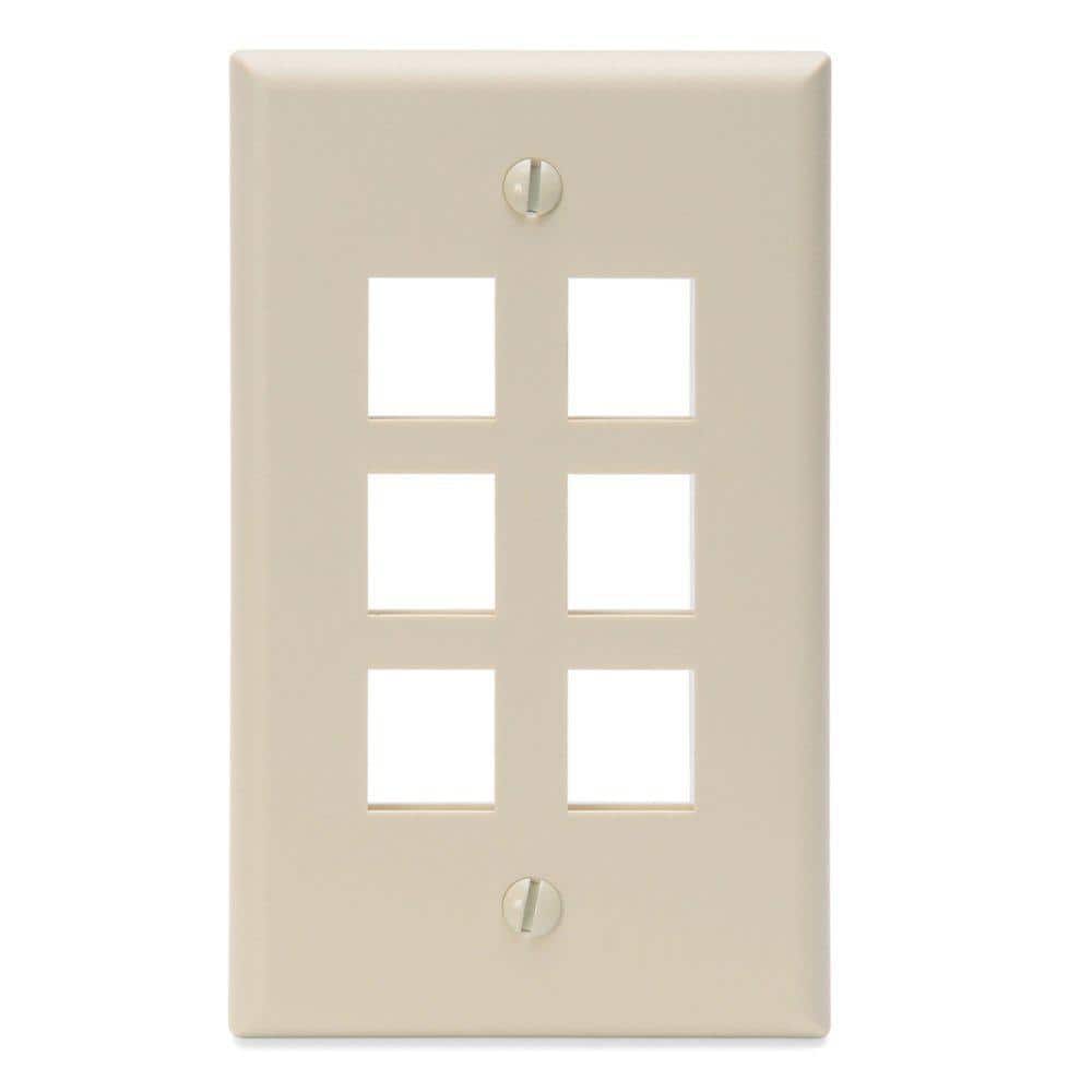 Leviton White 1-Gang Audio/Video Wall Plate (1-Pack) 41080-6IP 41080 ...