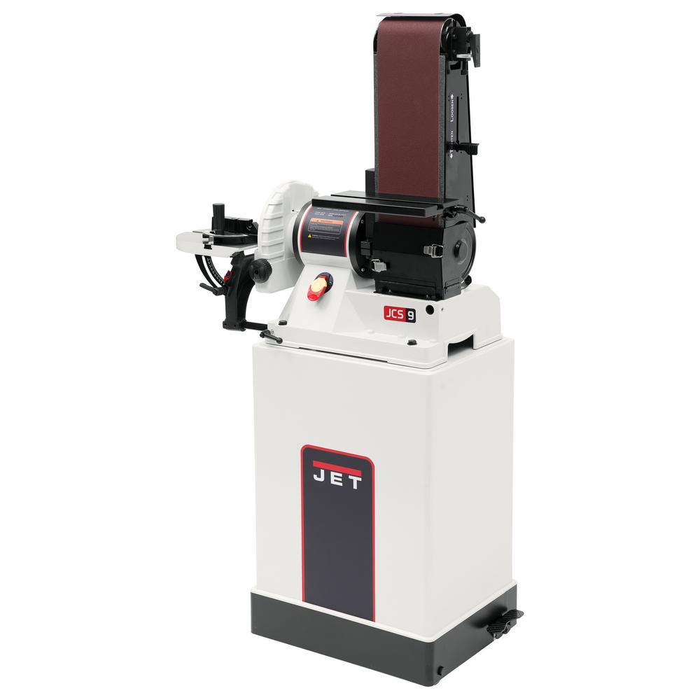 Jet 3/4 HP 6 in. x 48 in. Belt and 9 in. Disc Sander with Closed Stand ...