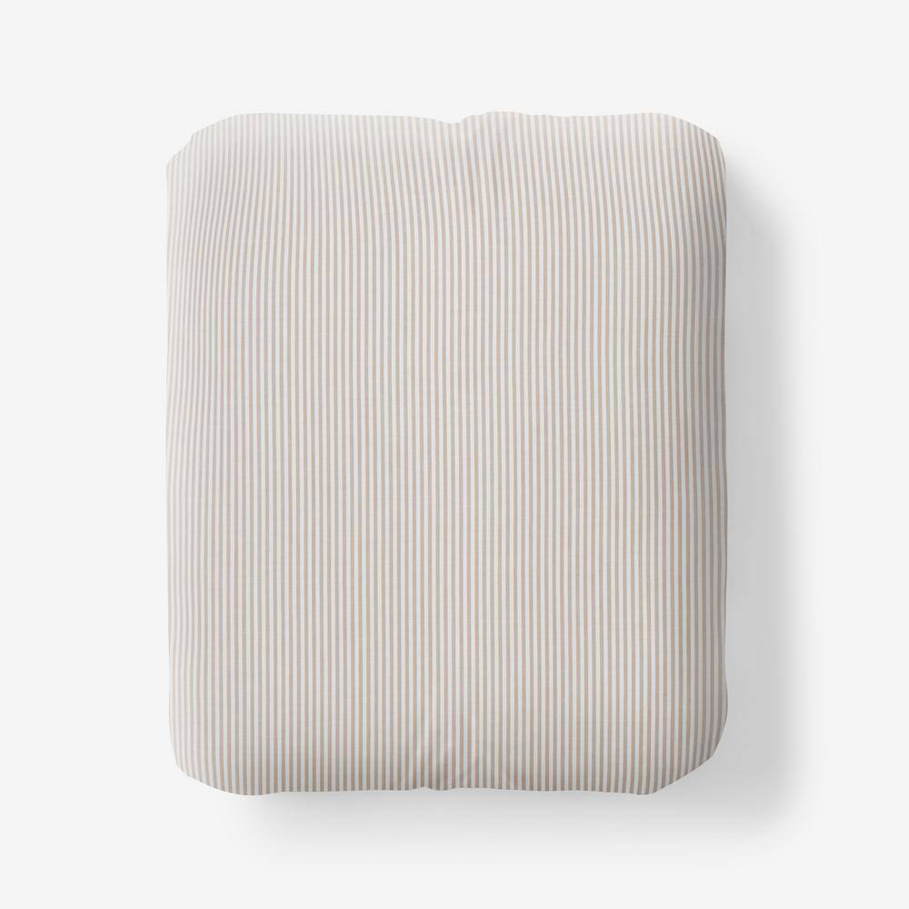 The Company Store Company Cotton Stripe Yarn-Dyed Tan Cotton Percale ...