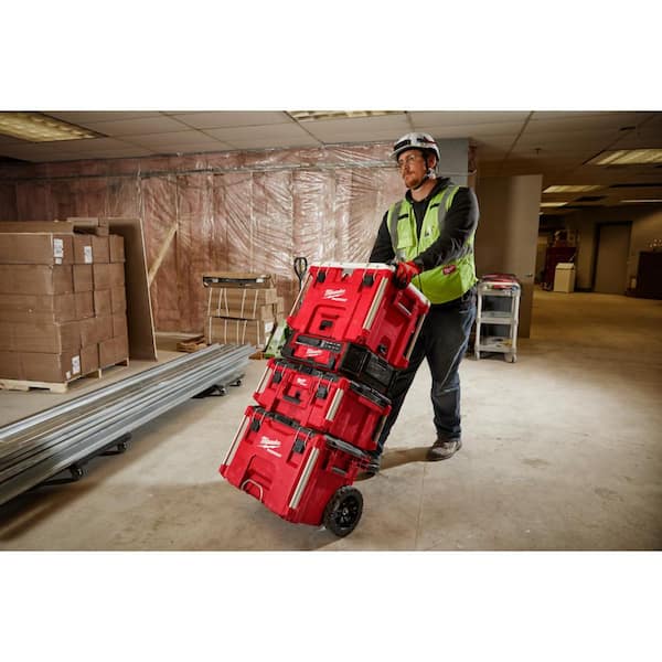 Milwaukee PACKOUT 22 in. Medium Red Tool Box (75 lbs. Capacity) and ...