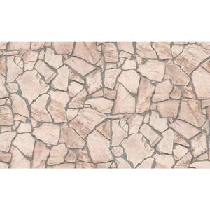 Bricks and More Collection Grey Stone Symphony Motif Matte Finish Vinyl ...