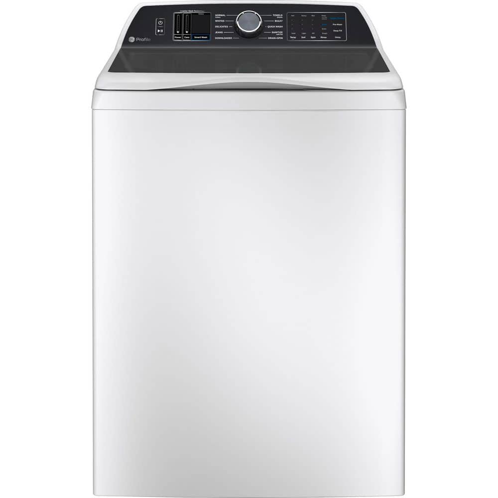GE Profile 5.3 cu. ft. High-Efficiency Smart Top Load Washer in White ...