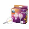 Philips 40-Watt Equivalent Ultra Definition G16.5 Clear Glass Dimmable ...