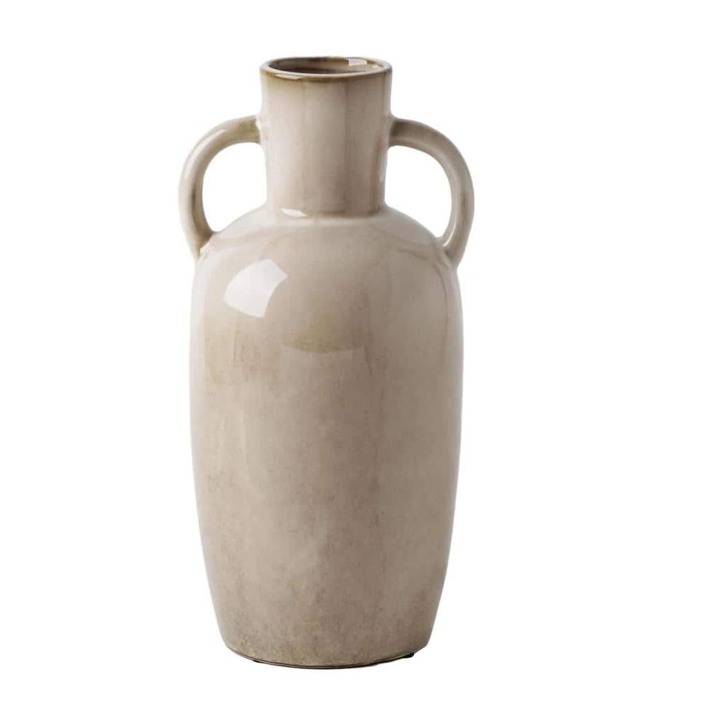 Beige Vase for Flowers,10.8 in. Decorative Ceramic Vases for Home Decor ...
