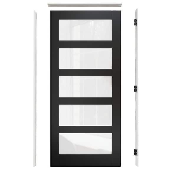 Reviews for ARK DESIGN 32 in. x 80 in. Right-Hand 5-Lite Frosted Glass ...