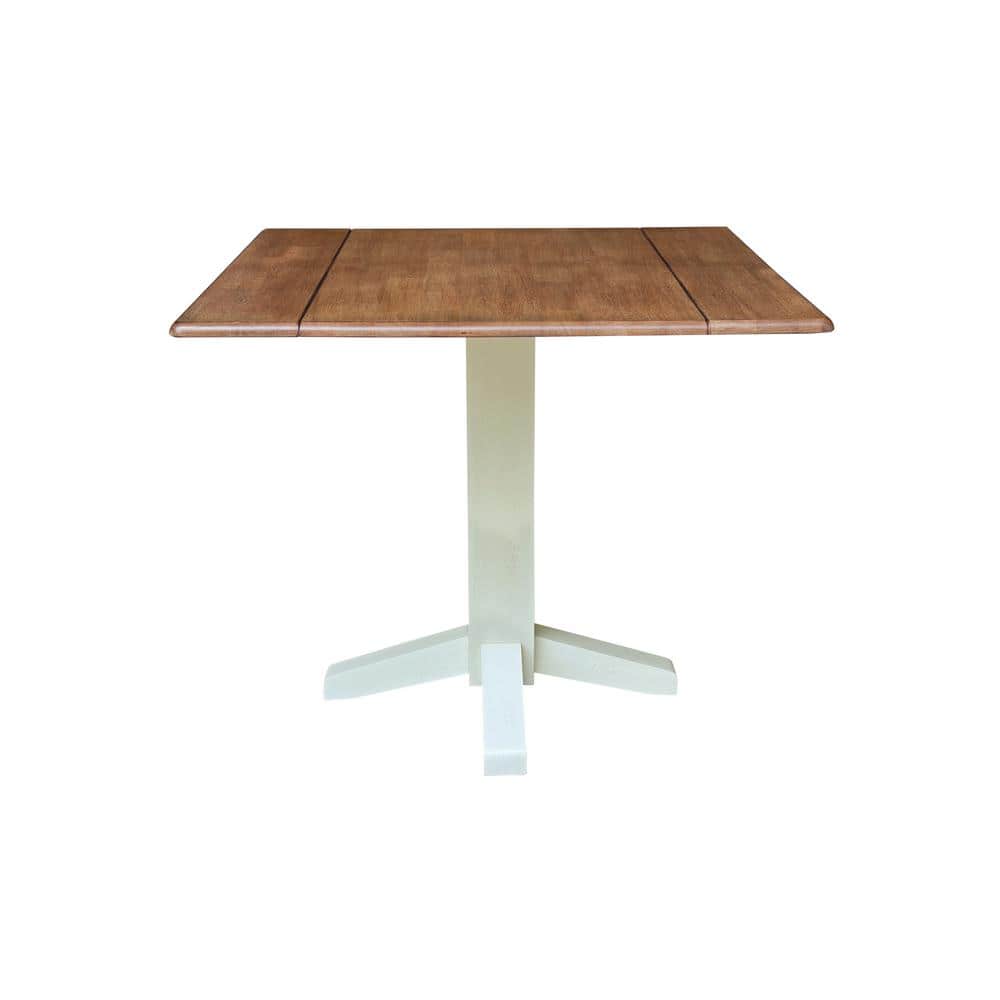 International Concepts Hickory/Shell 36 in. Square Dual Drop Leaf Solid ...