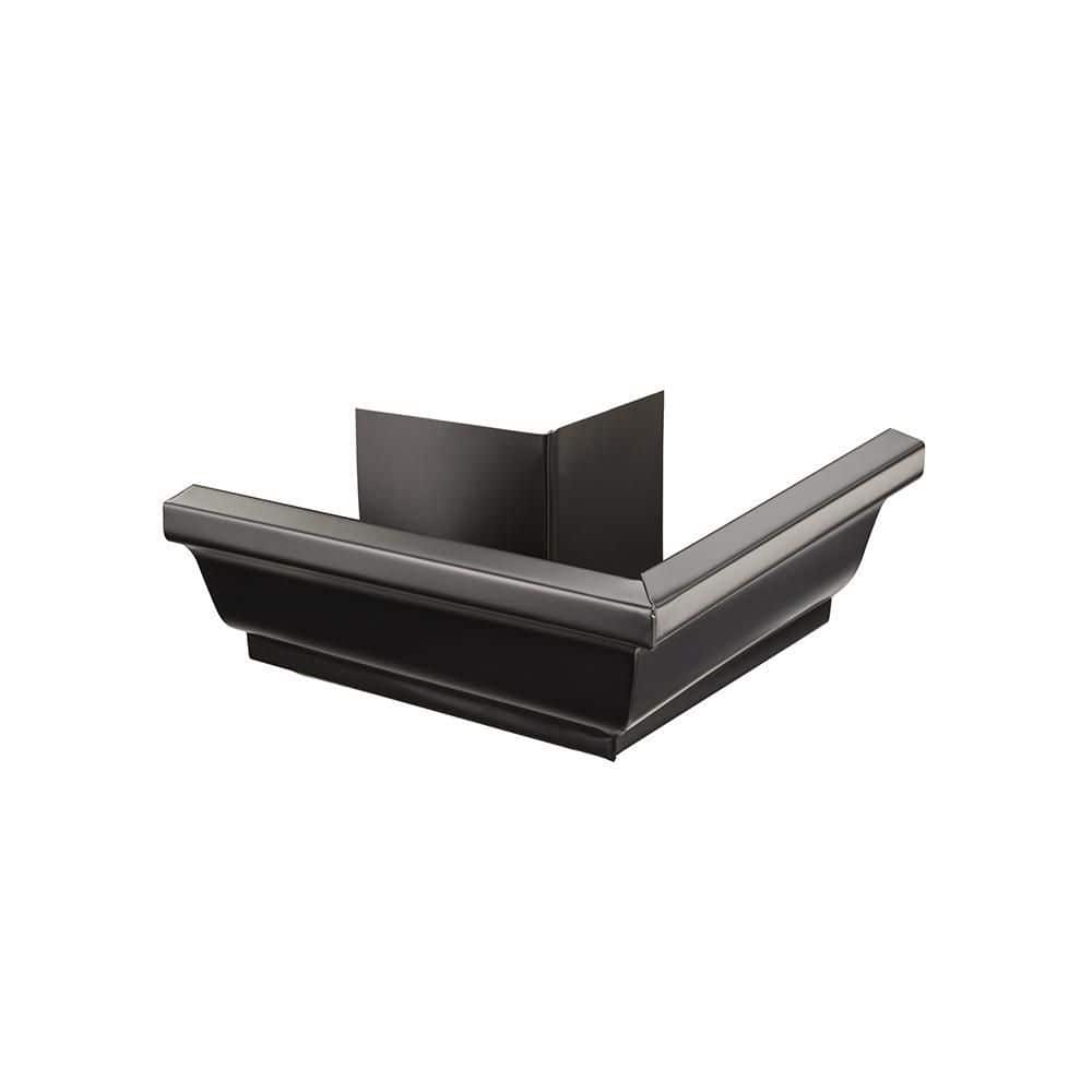 PEAK 5 in. Black Aluminum Outside Corner Gutter Mitre 1763 - The Home Depot
