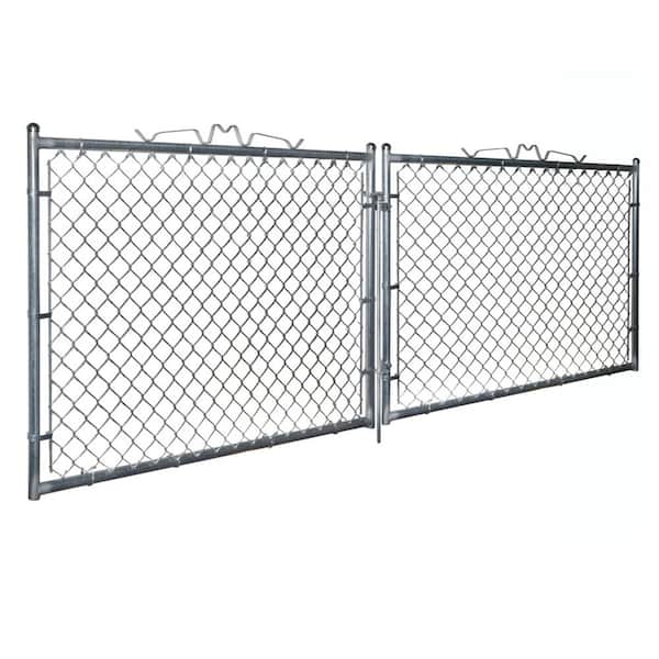 Master Halco 10 ft. W x 6 ft. H Metal Steel Drive-Through Chain Link ...