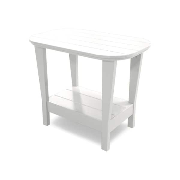 Leisure Line Classic White Recycled Plastic Outdoor Side Table 241135 ...