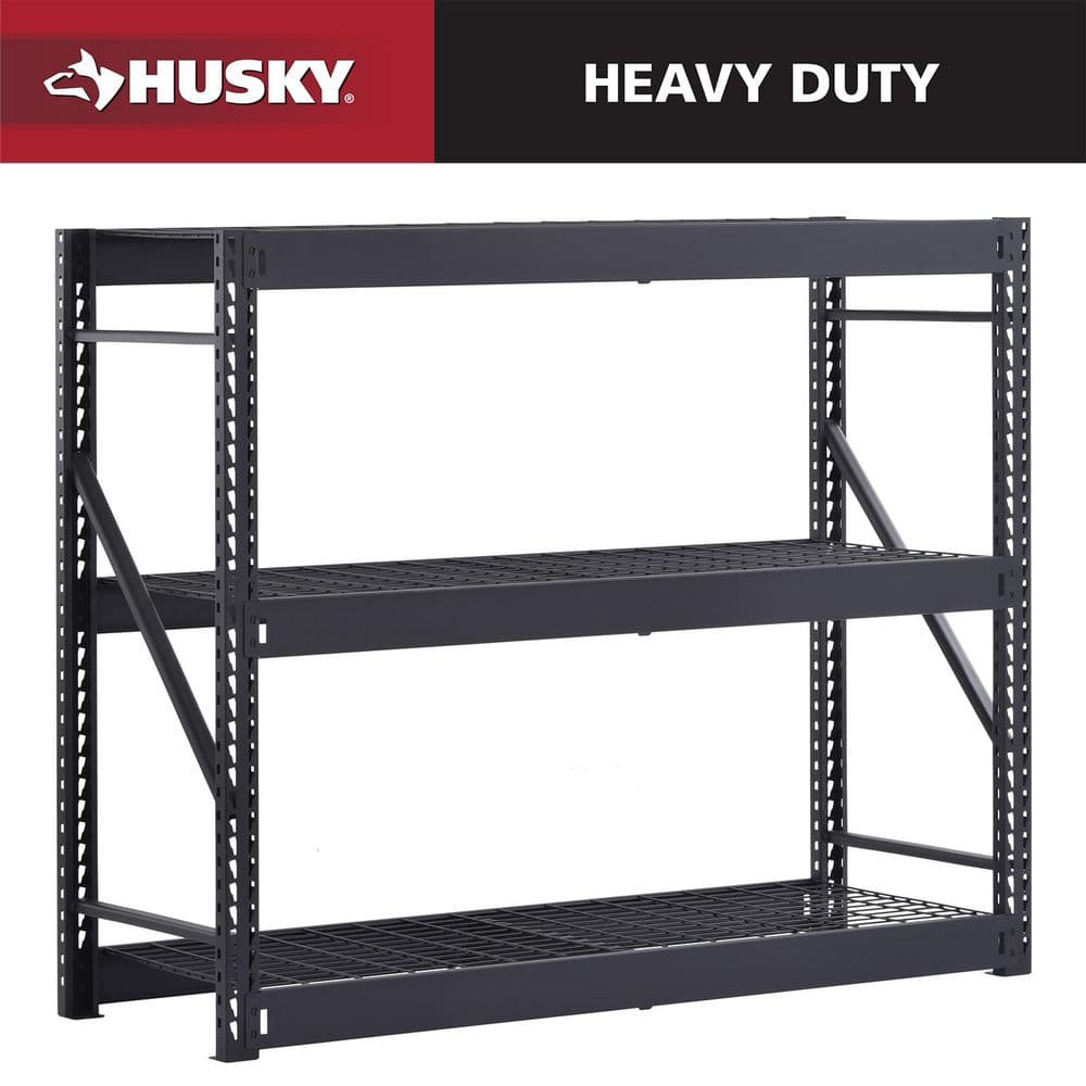 Husky 3-Shelf Metal Industrial Duty Freestanding Garage Storage ...
