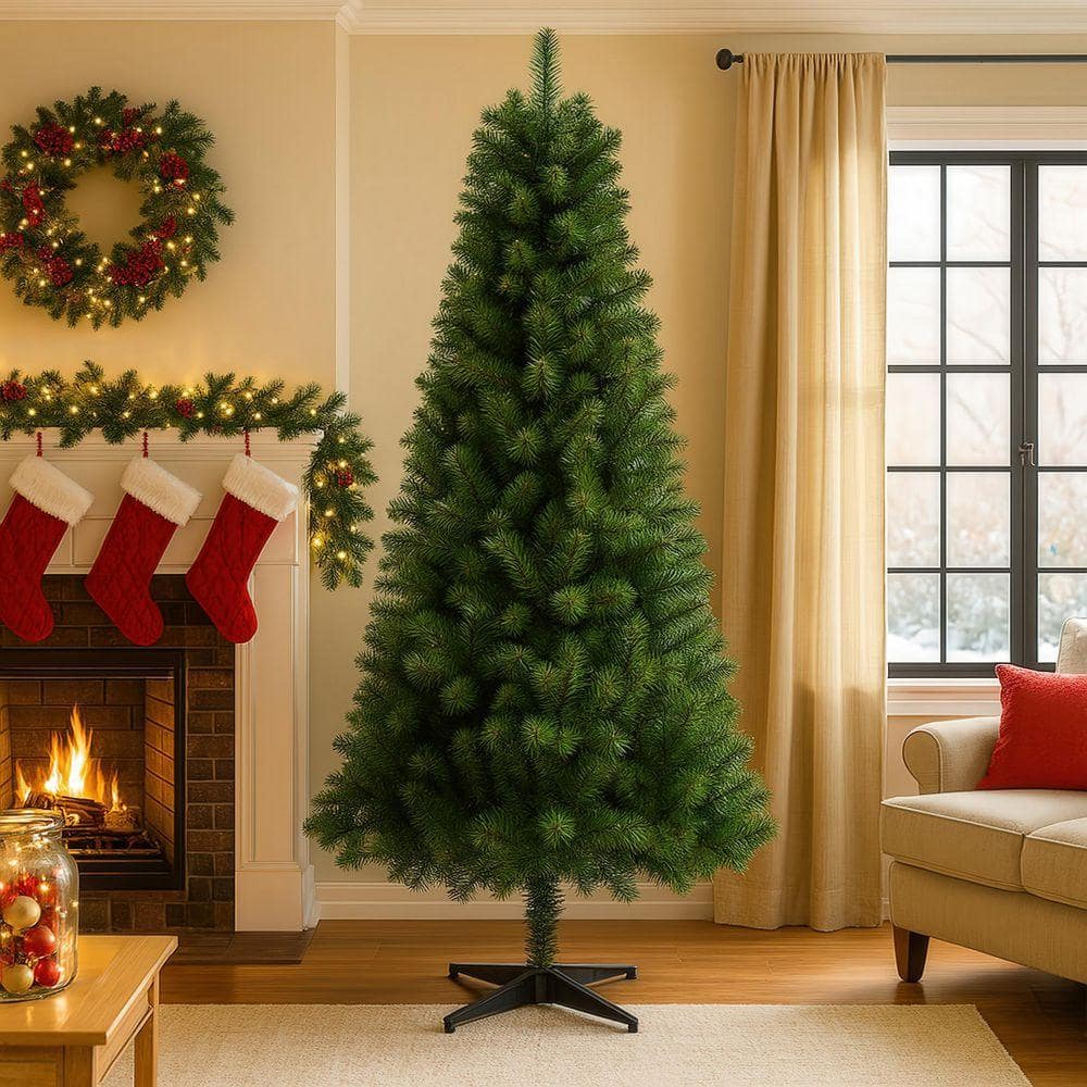 6 ft. Unlit Artificial Christmas Tree Garden Statue with 582 Tips with ...