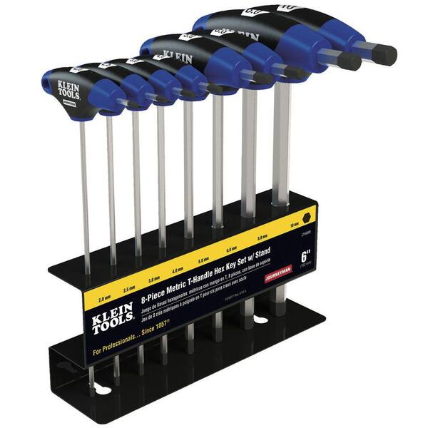Klein Tools 6 in. Journeyman Metric T-Handle Set with Stand (8-Piece ...