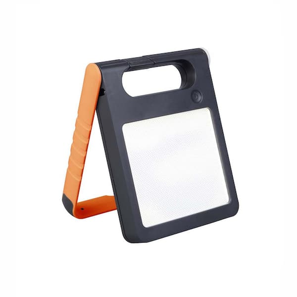 LUTEC LED Orange Solar Pad Light with Rechargeable Battery P9077OR
