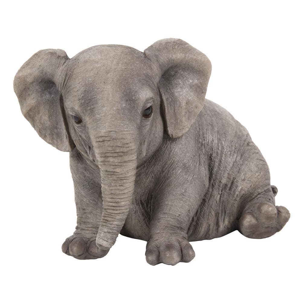 HI-LINE GIFT LTD. Chubby Elephant Sitting Statue 87685-D - The Home Depot