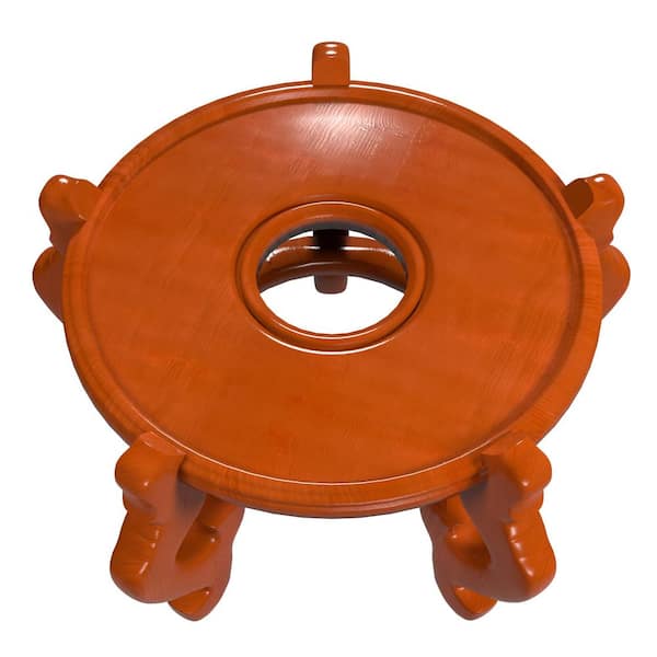 Oriental Furniture 12.5 in. Rosewood Fishbowl Stand in Honey