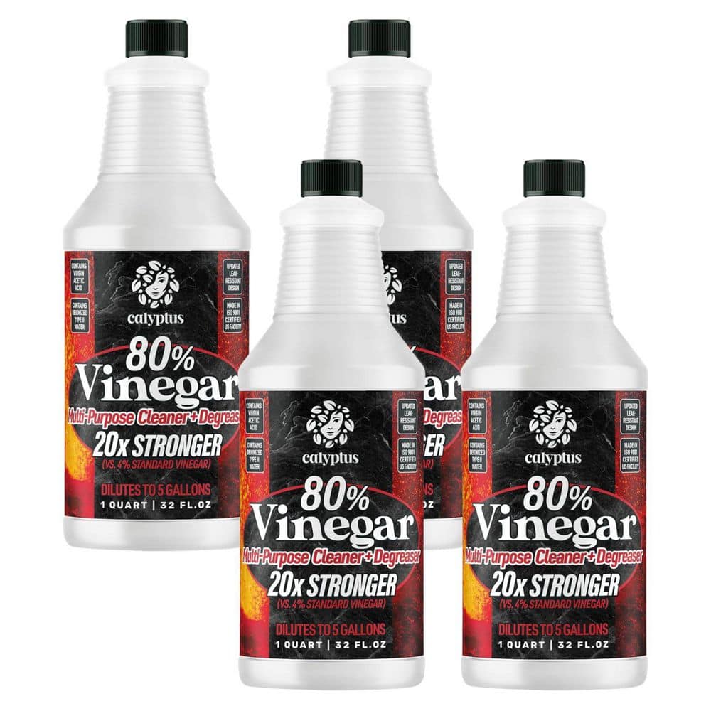 Calyptus 32 oz. 80% Vinegar All-Purpose Cleaner 20X Concentrate (4-Pack ...