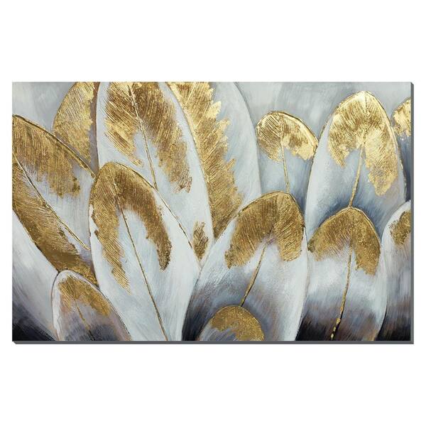 Classy Art 1-Piece Unframed Mixed Media Abstract Wall Art 32 in. x 48 ...