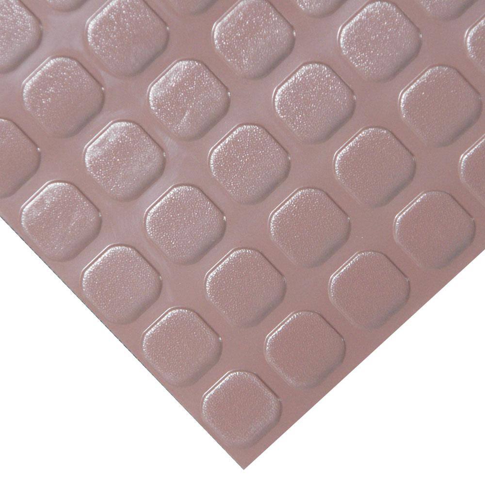 Rubber-Cal "Block-Grip" 4 ft. x 14 ft. Brown Commercial PVC Flooring 03 ...