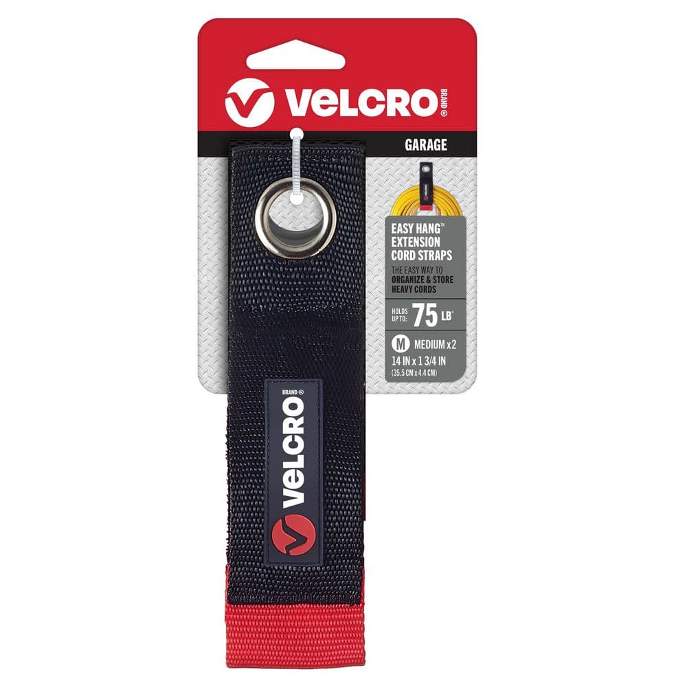 VELCRO 14 in. x 1-3/4 in. Easy Hang Extension Cord Strap, Bundling ...