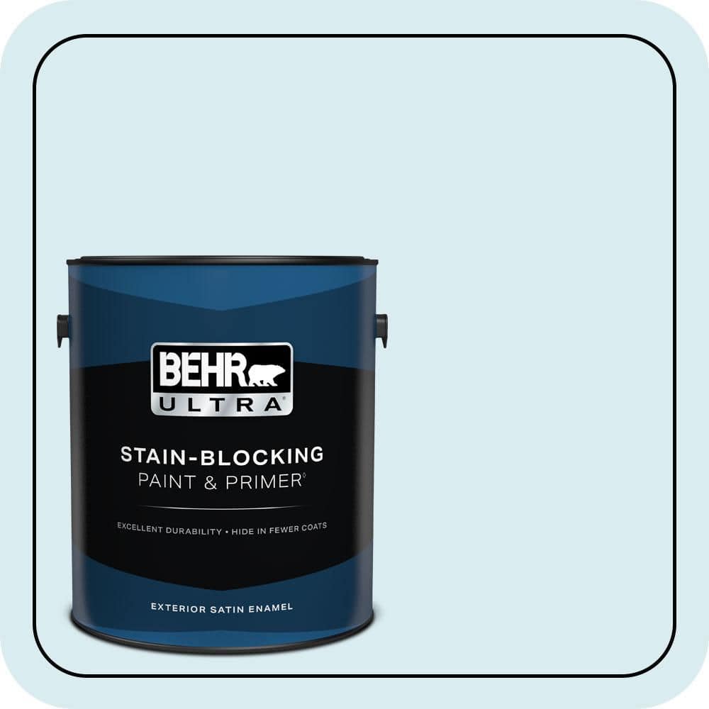 BEHR ULTRA 1 gal. #550C-1 Airy Satin Enamel Exterior Paint & Primer ...