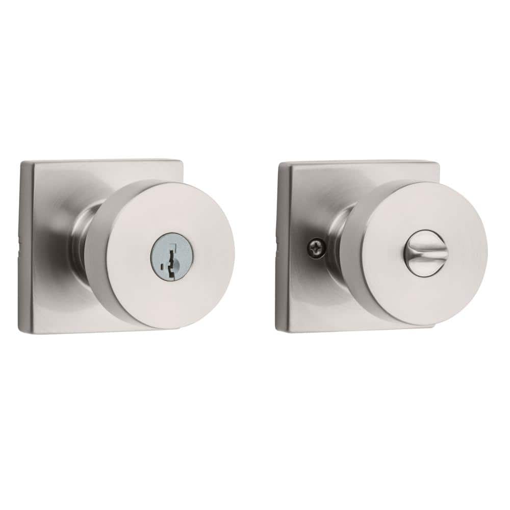 Kwikset Pismo Satin Nickel Keyed Entry Square Door Knob featuring ...