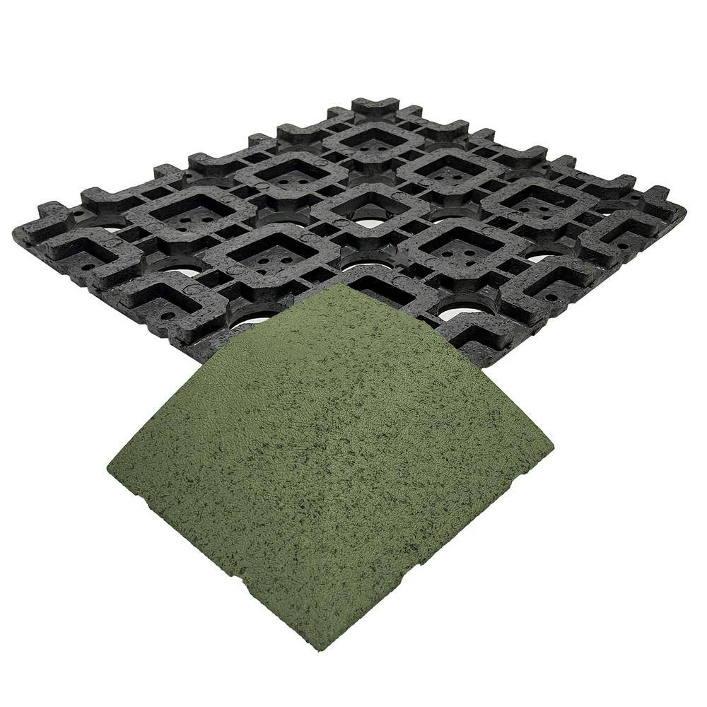 ASPIRE Transition Corner Paver 7.2 in. x 7.2 in. x 1.25 in. Monstera ...