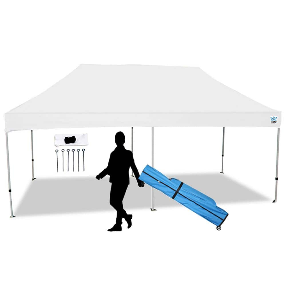 King Canopy Tuff Tent 10 ft. x 20 ft. White Frame Instant Pop Up Tent ...