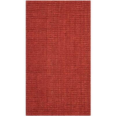 SAFAVIEH Natural Fiber Rust 8 ft. x 10 ft. Solid Area Rug NF447C-8