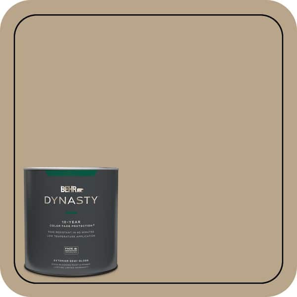 BEHR DYNASTY 1 qt. #710D-4 Harvest Brown Semi-Gloss Enamel Exterior ...