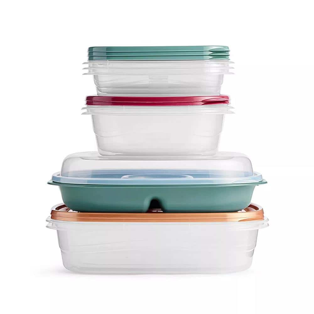 Anqtovp 16-Piece Stackable Food Storage and Party Platter Set w/ Tight ...