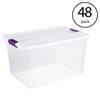 Sterilite 66-Qt. Clear View Latch Box Storage Tote Container-(48 Pack ...