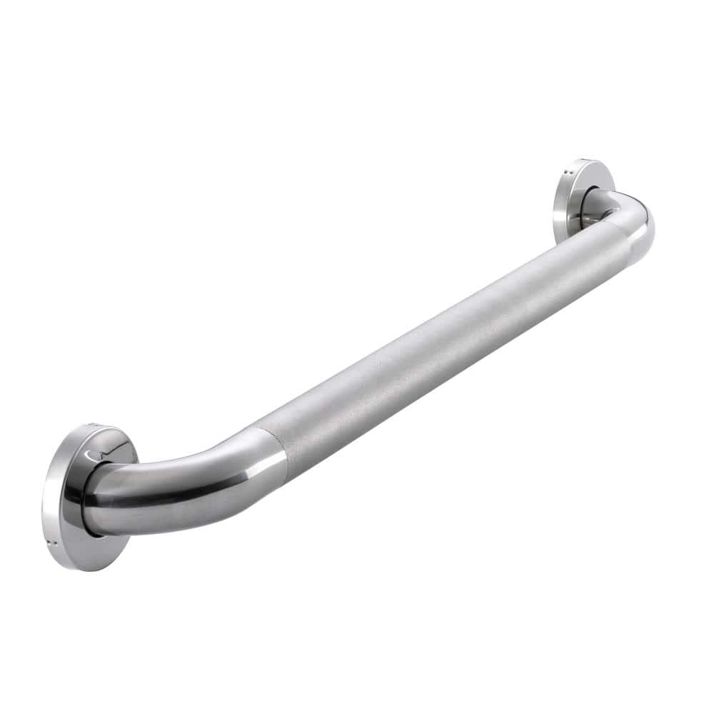 Glacier Bay 24 in. L x 1 1/2 in. ADA Compliant Grab Bar in Polished ...