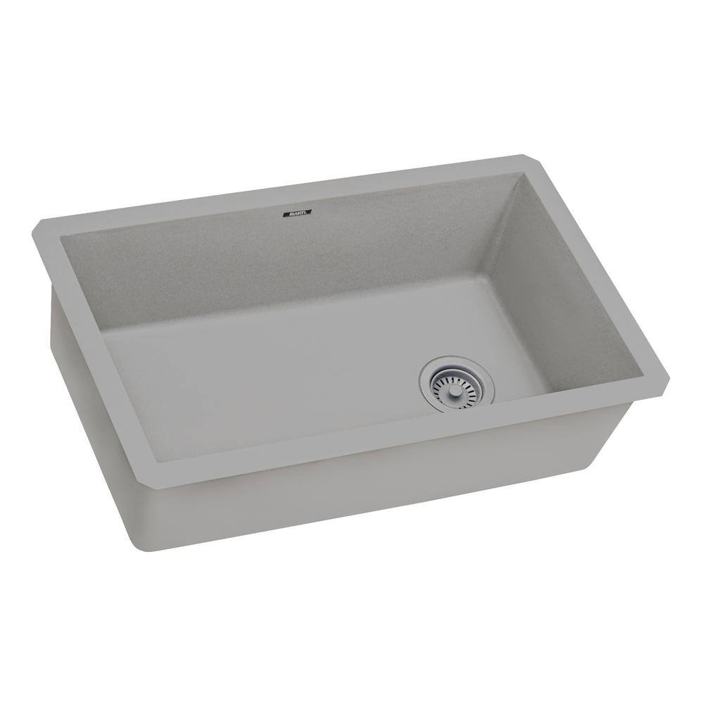 Reviews for Ruvati epiGranite 32 in. Undermount SIngle Bowl Silver Gray ...